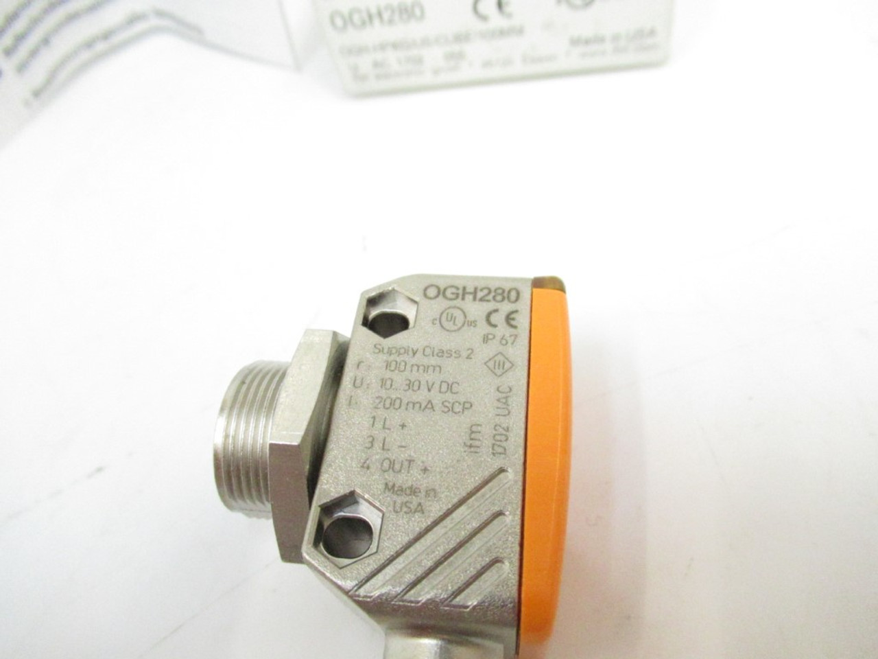 Efector Ifm OGH-HPKG/US/CUBE/100MM-OGH280 Diffuse Reflection Sensor - PCM SURPLUS WORLD